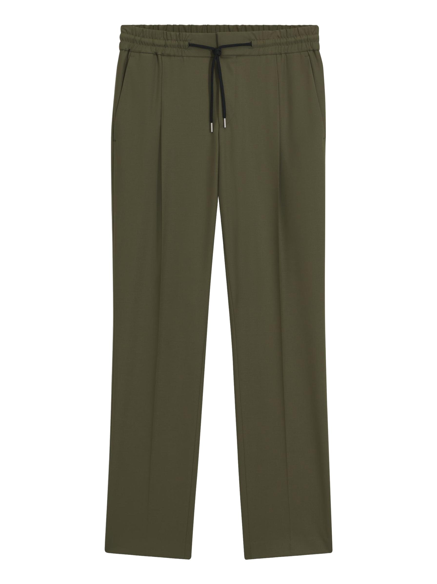 HUGO HUGO Slim-Fit Wool Blend Pants with Drawcord Waist
